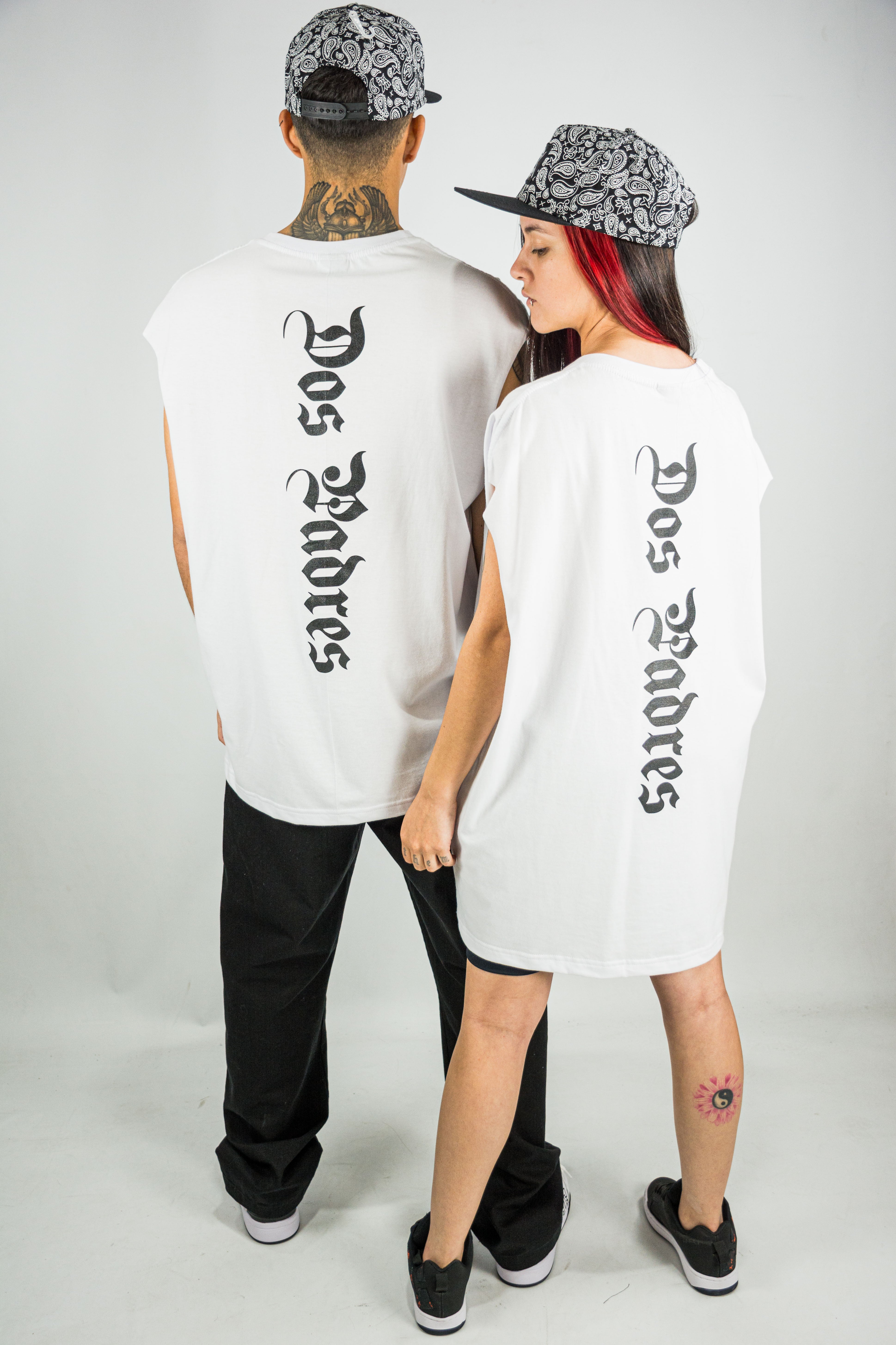 Musculosa Unisex Dos Padres Oversize 266 Blanco 💀